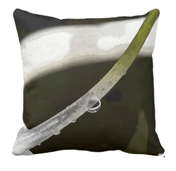 Yotigo - Awesome Tropical Green Dew 16 x 16 Throw Pillow